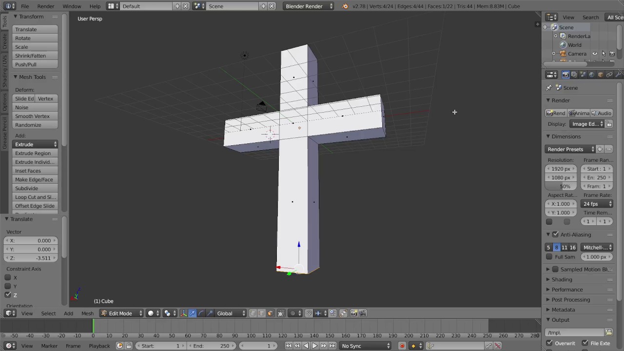 Blender Cross - YouTube