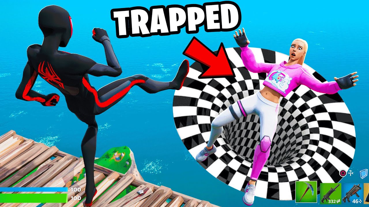 I Trapped a Girl with Optical Illusions! (Fortnite) - YouTube