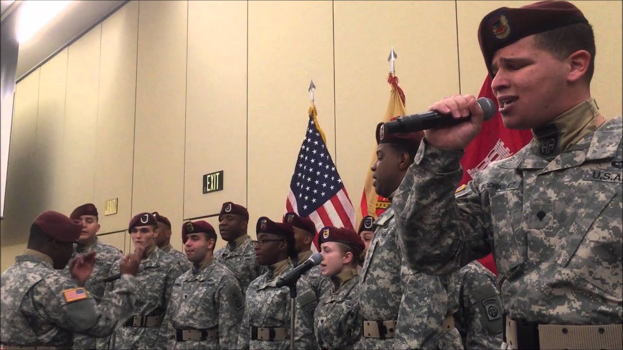 Phenomenal! 82d All American Chorus Singing American Soldier - YouTube