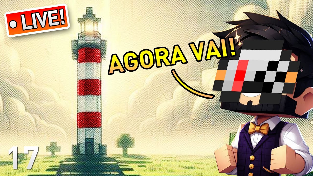 Construindo a base do FAROL GIGANTE no Minecraft Super Plano! (Live 17 ...