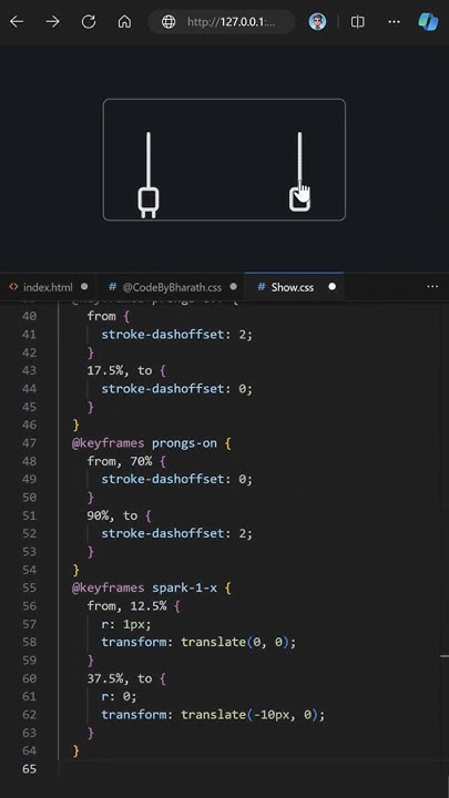 Day 075 - 🤯Micro Css Plug Switch Animation #coding #webdevelopment # ...