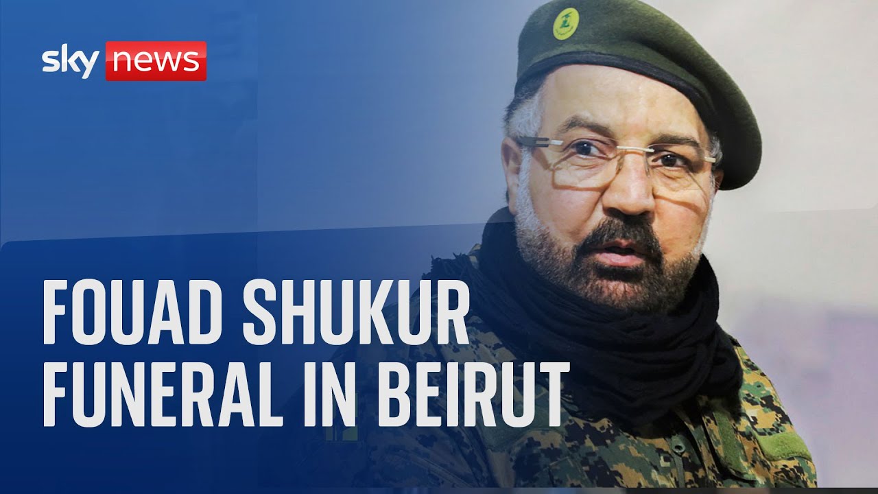 Funeral for Hezbollah top commander Fouad Shukur in Beirut - YouTube
