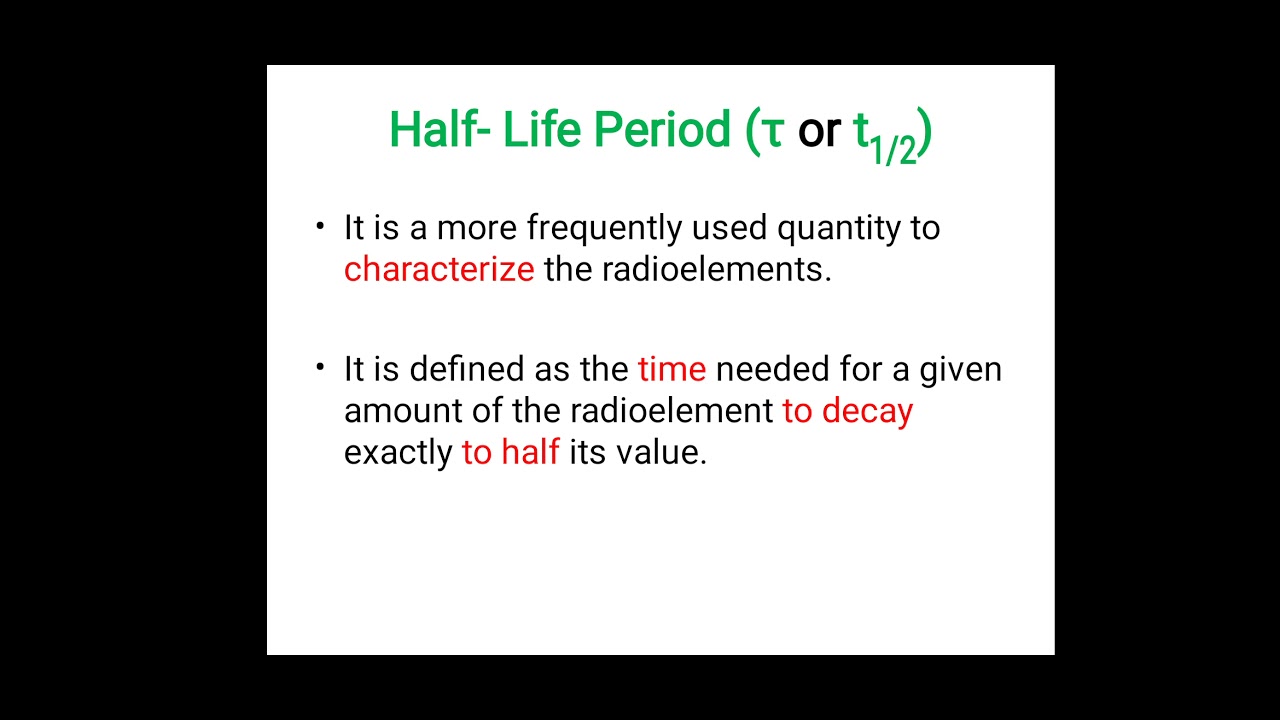 Radioactivity: Part IV || Half Life Period and Mean Life || By: Sandesh ...