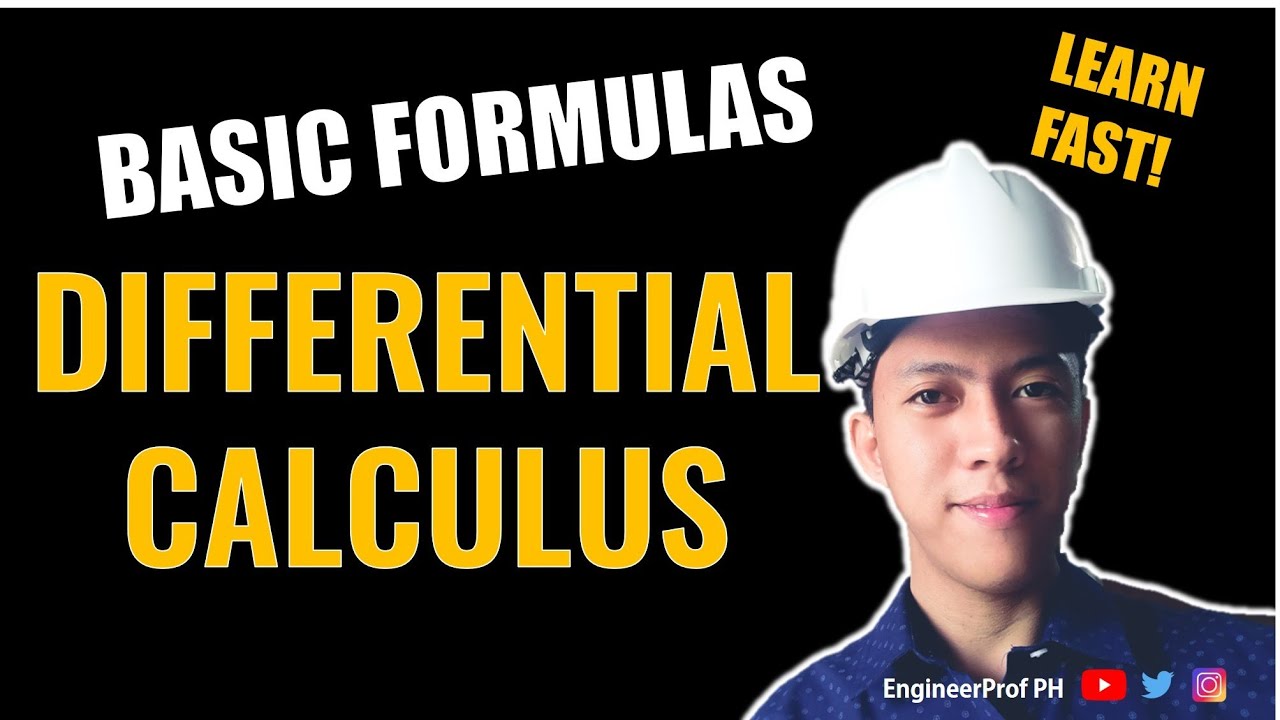 BASIC FORMULAS | DIFFERENTIAL CALCULUS| - YouTube