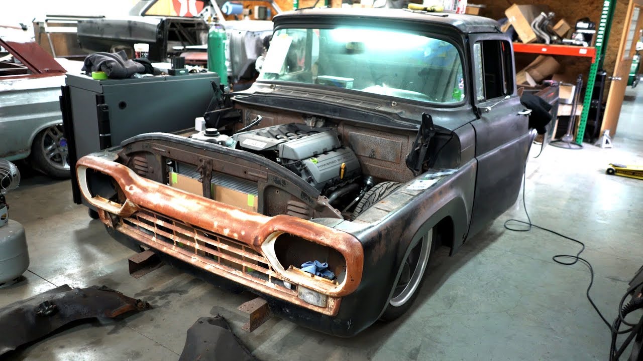 [1956 Mercedes gets Blasted] [F100 Fridge Build] [Falcon Gapped] - YouTube