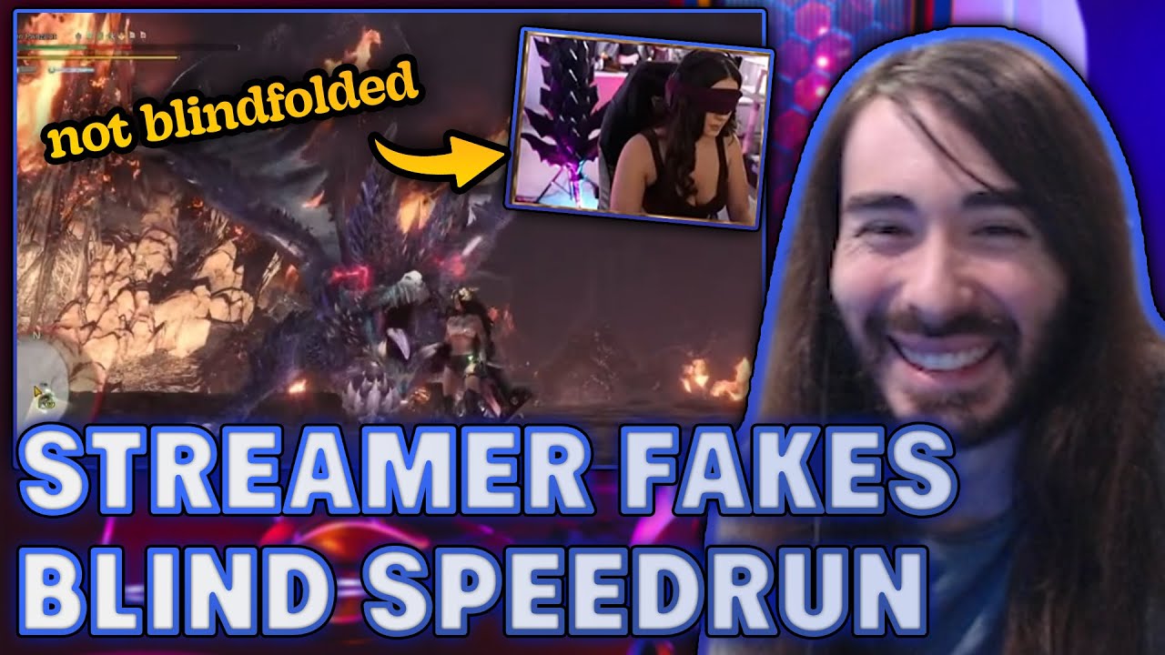 Streamer Fakes Blind Monster Hunter Speedrun | MoistCr1tikal - YouTube