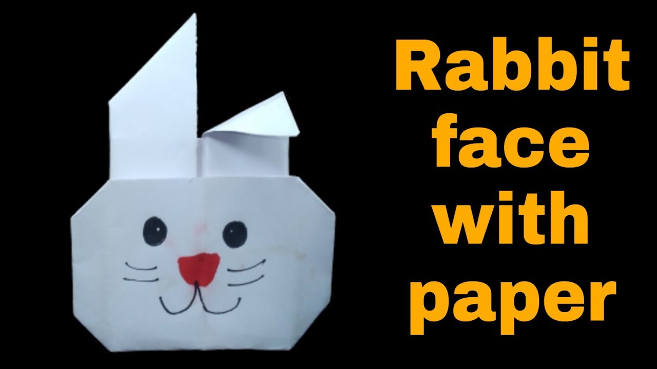 How to make Rabbit face with paper #Simple Art and craft#Simple craft ...