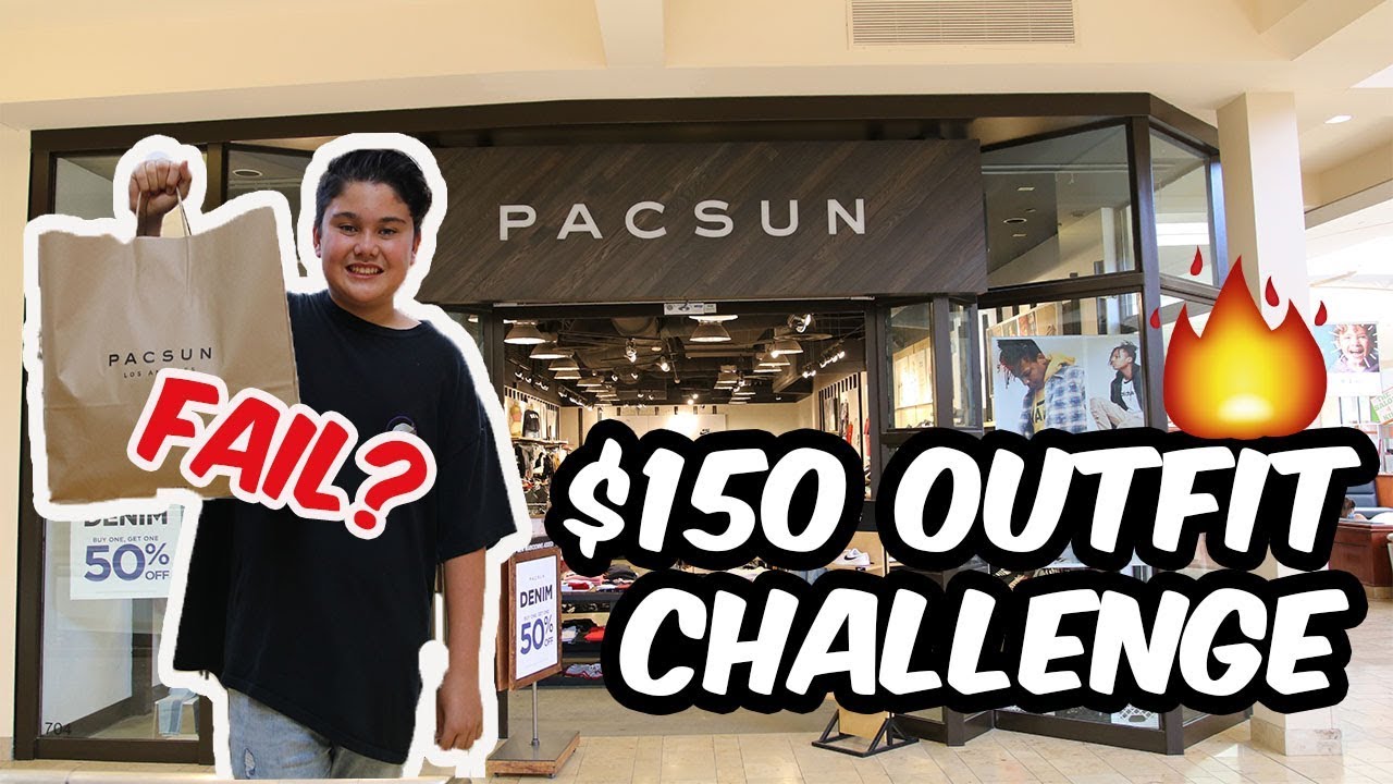 $150 Outfit Challenge at Pacsun Back to School - YouTube