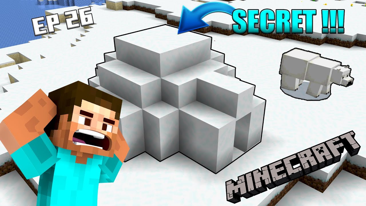 UNBELIEVABLE this Igloo has Secret HIDDEN room in Minecraft - YouTube
