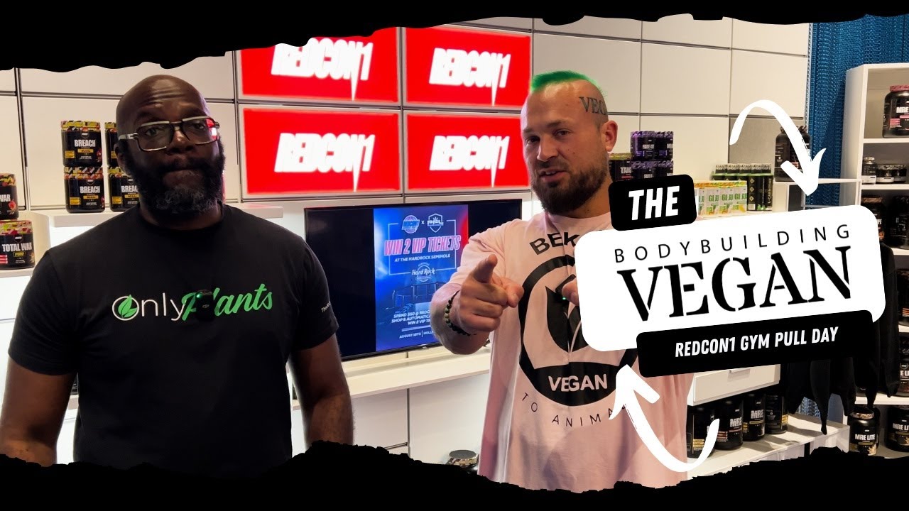 RedCon1 Gym Pull Day: John Thomas Vegan Back & Biceps Workout - YouTube