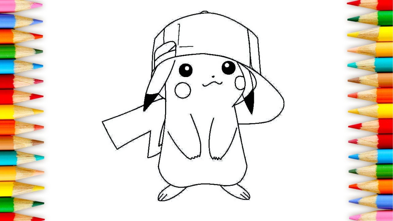Belajar Menggambar dan Mewarnai Pikachu Pokemon untuk anak-anak|How to ...