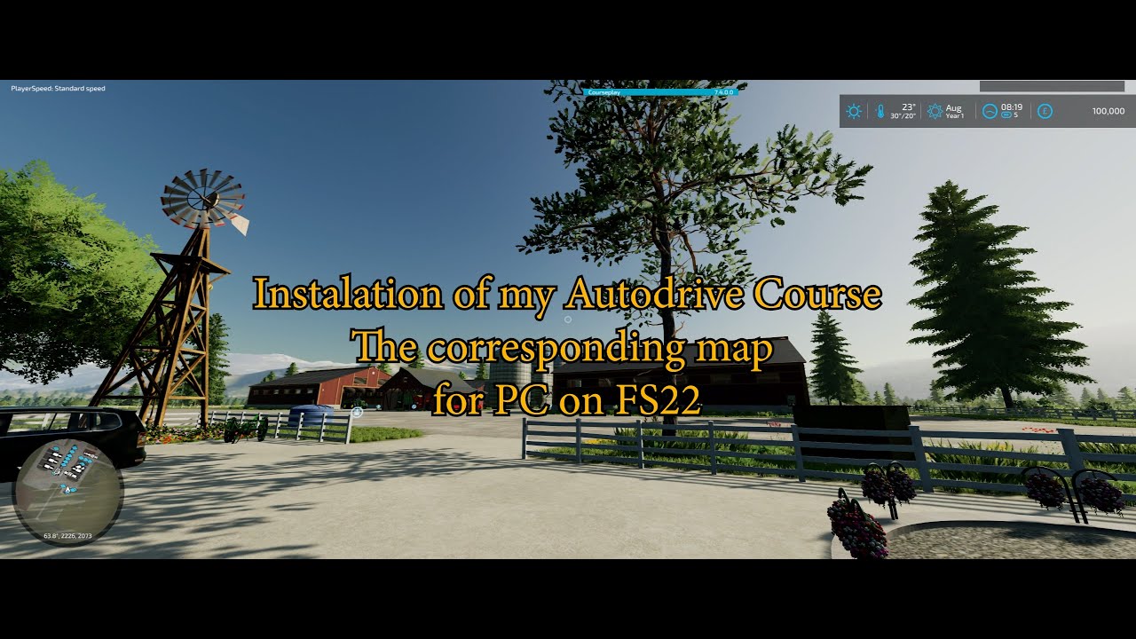 FS22 l How To! l Installing an Autodrive Course l Farming Simulator 22 ...