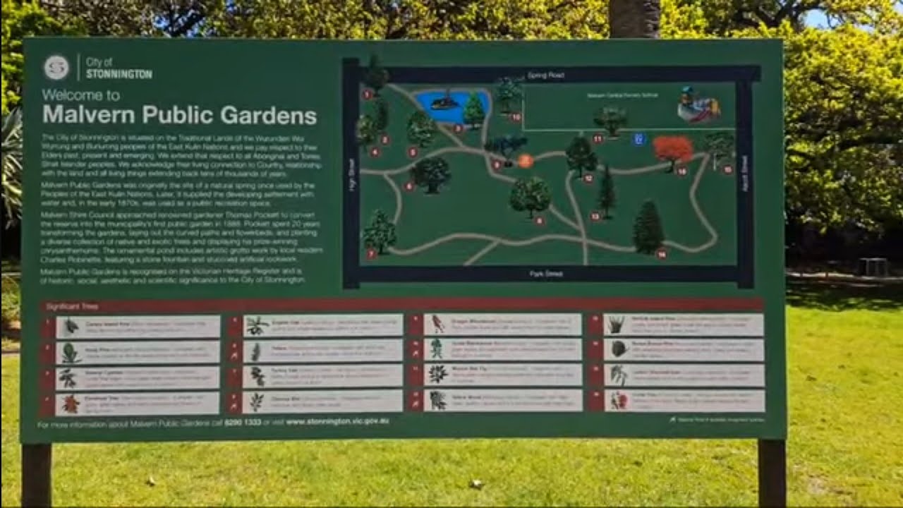IRL Malvern Public Gardens & Glenferrie Rd walking tour Melbourne trams ...