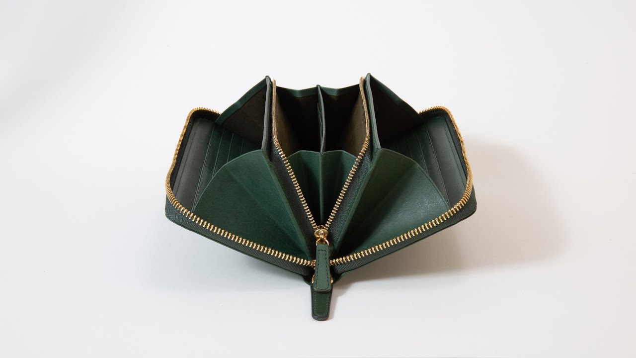 Making a round zip long wallet. - YouTube