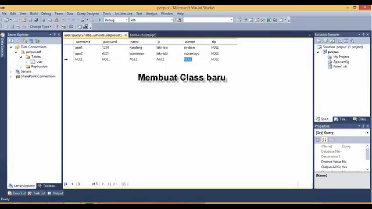 Pembuatan Class Di Visual Basic 2010 - YouTube