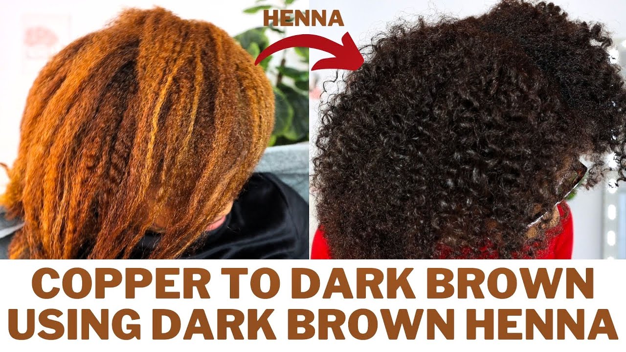 Dark Brown Henna | Copper to Dark Brown on Natural Hair - YouTube