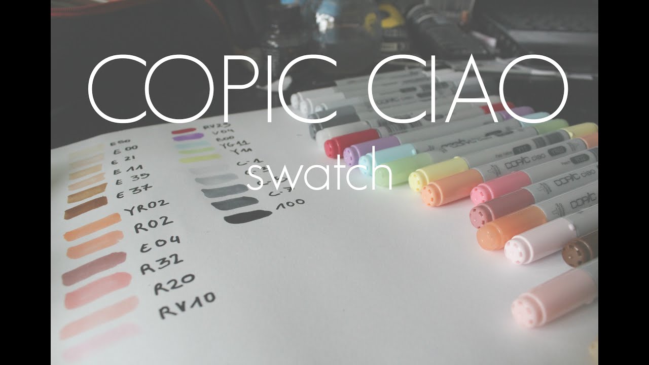 COPIC(ciao) SWATCH - YouTube