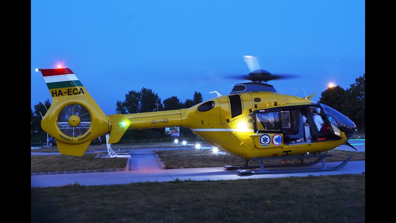 Eurocopter Ec-135 T2 late afternoon mission - YouTube