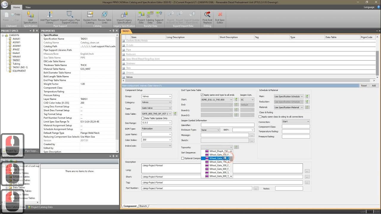 CadWorx Spec Editor Simple Add a Valve - YouTube