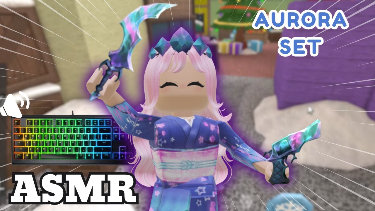 Playing MM2 with Aurora Set (Keyboard ASMR) - YouTube