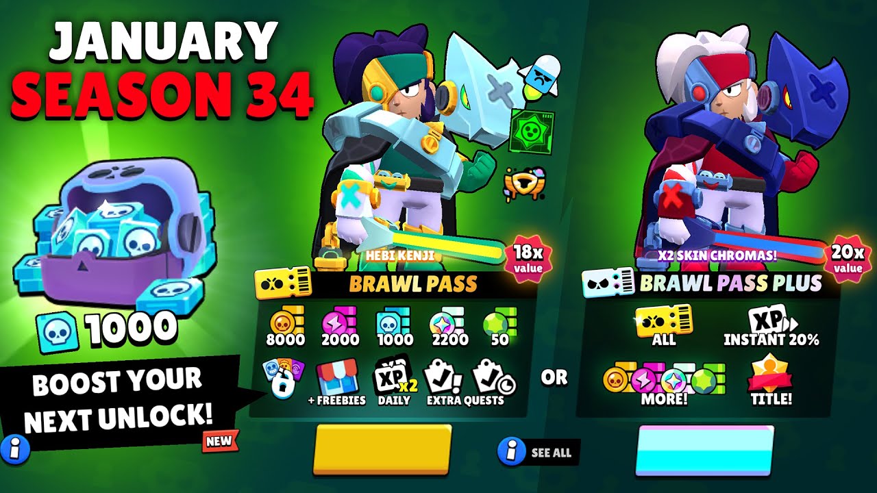 Season 34 Brawl Pass Preview January 2025 Brawl Stars - YouTube