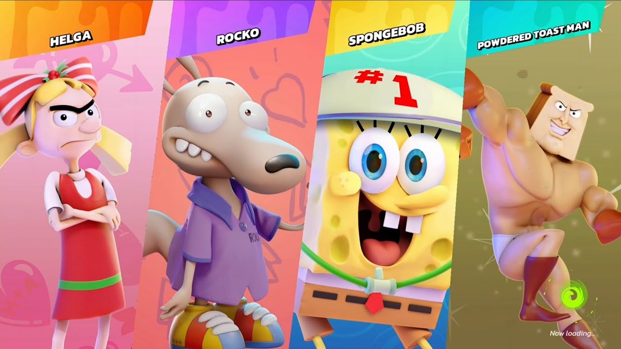 Nickelodeon all star brawl Helga vs Rocko vs SpongeBob vs Powered Toast ...