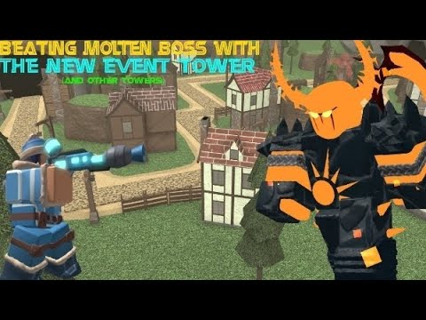 Beating molten boss with the new event tower (and other towers) | TDS ...