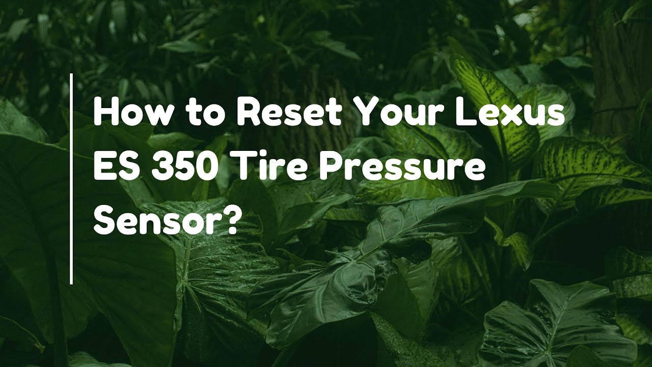 Lexus Es 350 Tire Pressure