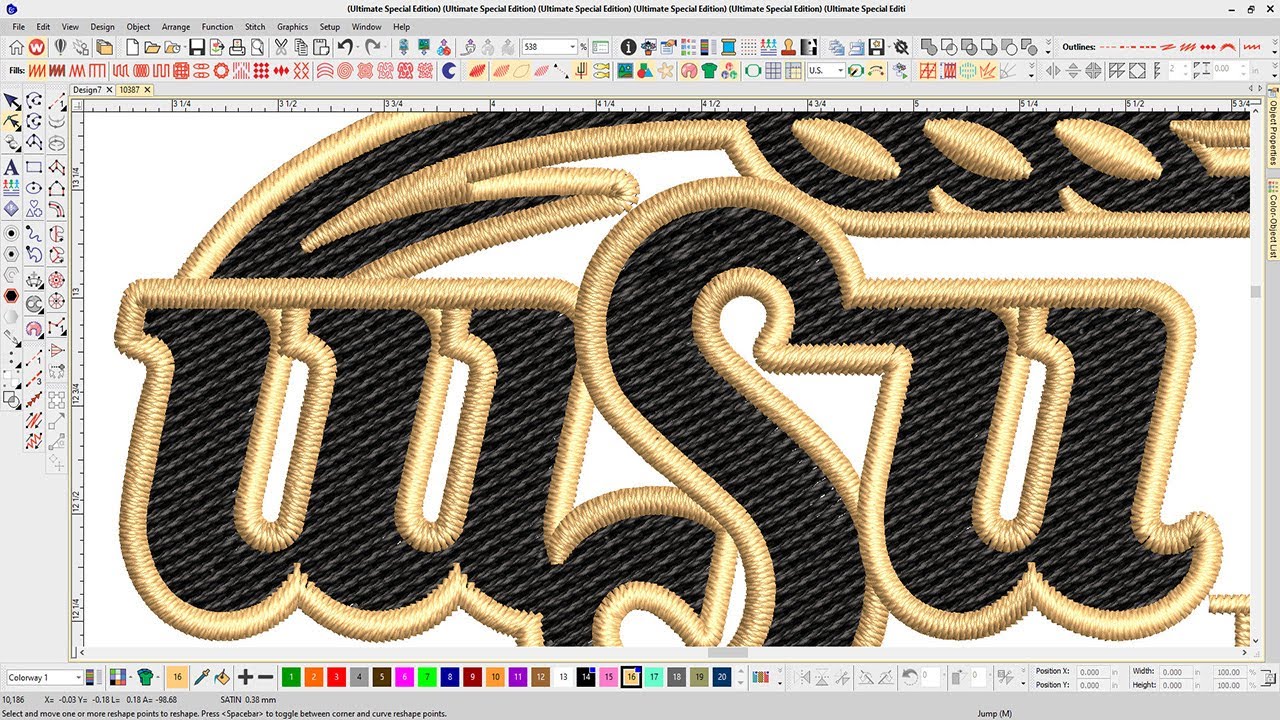 Wichita State University Embroidery logo - YouTube