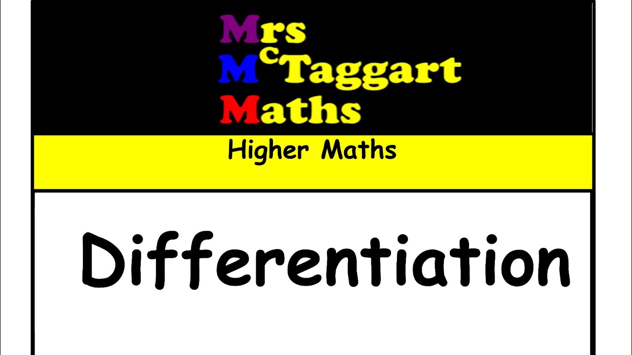 Higher Maths Differentiation - YouTube