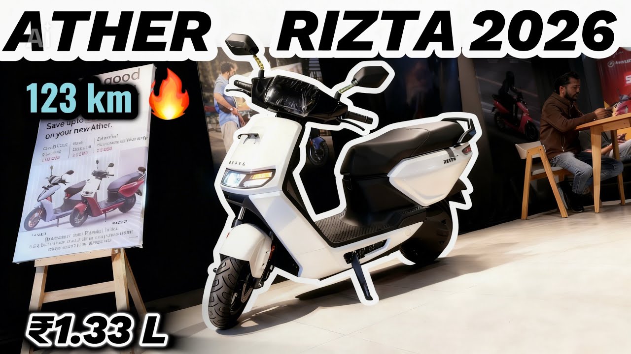 New Ather Rizta S (base model) white review 😍🔥2026 / #ather_electric ...