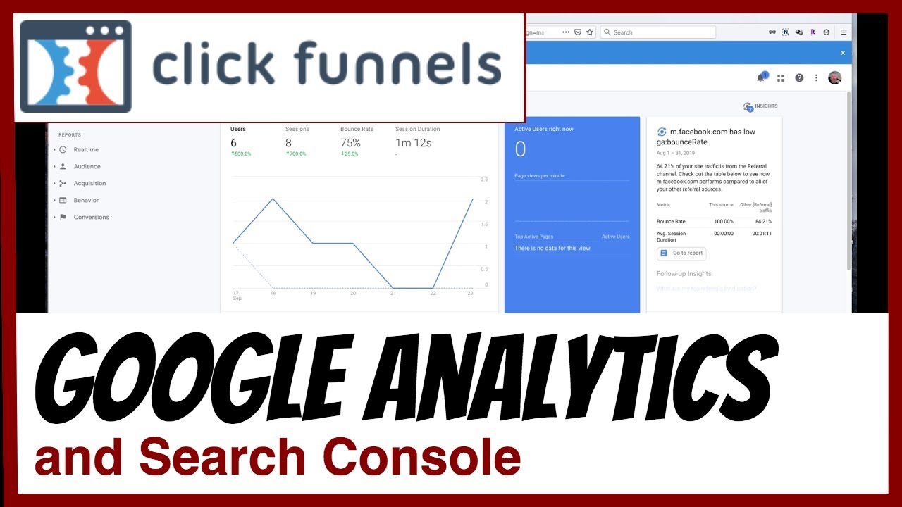 ClickFunnels 1.0 - How To Set Up Google Analytics and Search Console - YouTube