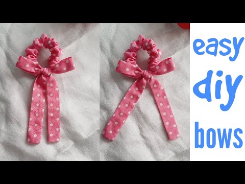 Diy Cute Bow Scrunchies Tutorial |How to make Scrunchies Easy Diy # ...