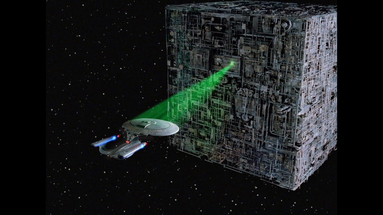 Star Trek The Next Generation Season Episode 17 Q Who - YouTube