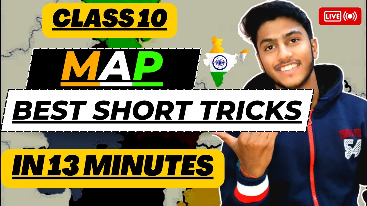 MAP Class 10 Geography + SST l Easiest and Short Tricks for Map Class ...
