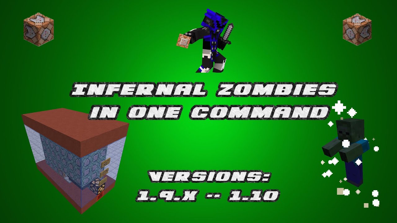 [Minecraft] Infernal Zombies in One Command - YouTube
