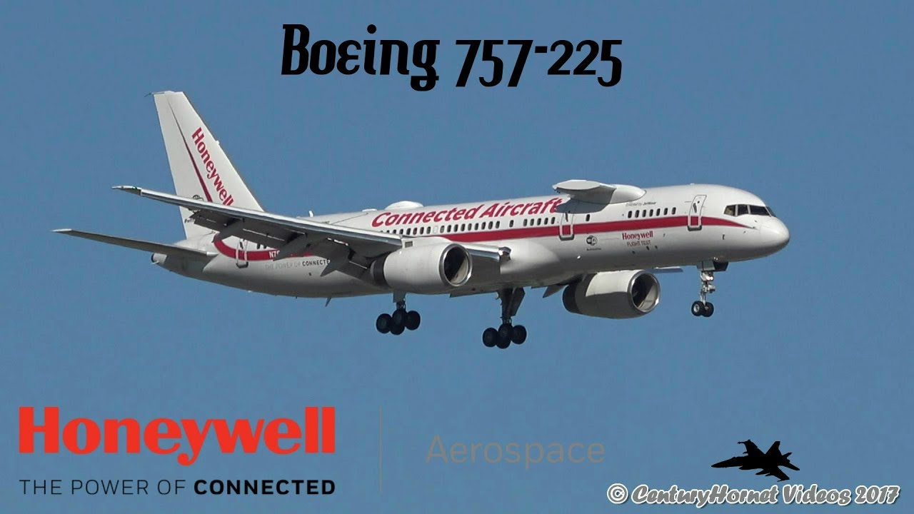 RARE! Honeywell Engine Test Bed Boeing 757-225 Landing RWY 24L ...