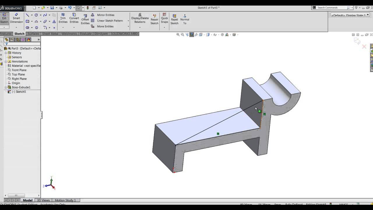 Solidworks part 5 extrude - CJJ - YouTube