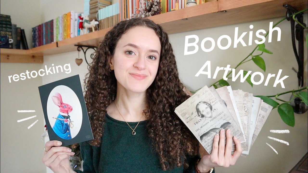 Restocking my bookish artwork + a new mug and some updates :) - YouTube