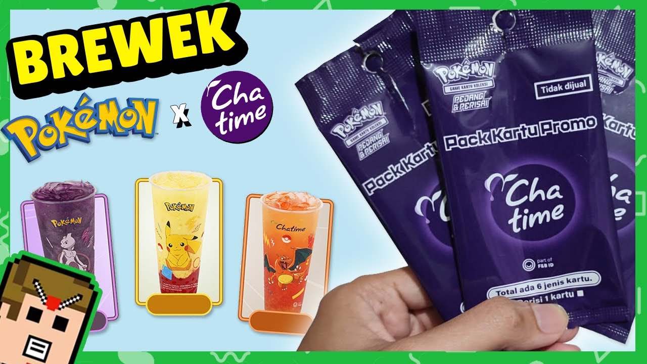 Brewek Pokemon x Chatime, Kartu Promo Pokemon TCG Indonesia - YouTube
