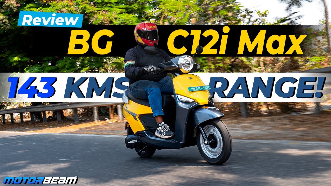 BGauss C12i Max Review - 143 KMS Range! | MotorBeam - YouTube