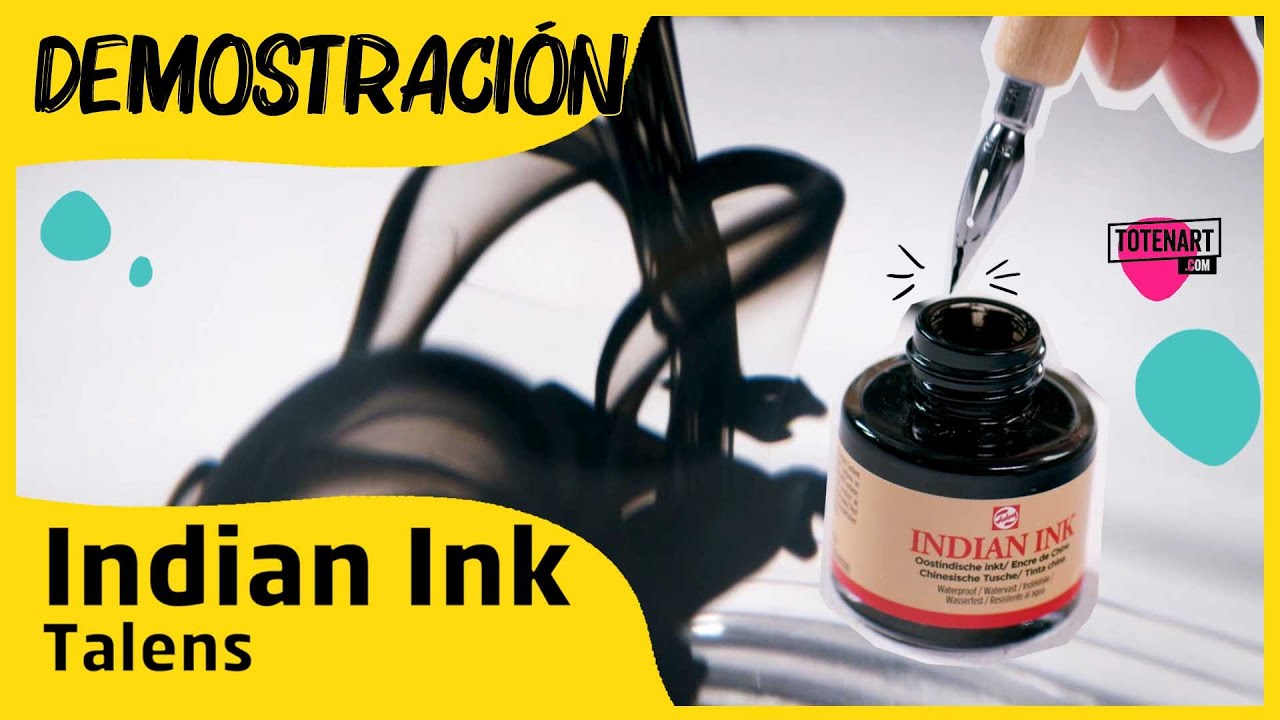 Cómo es la tinta Indian Ink de Royal Talens | totenart.com - YouTube