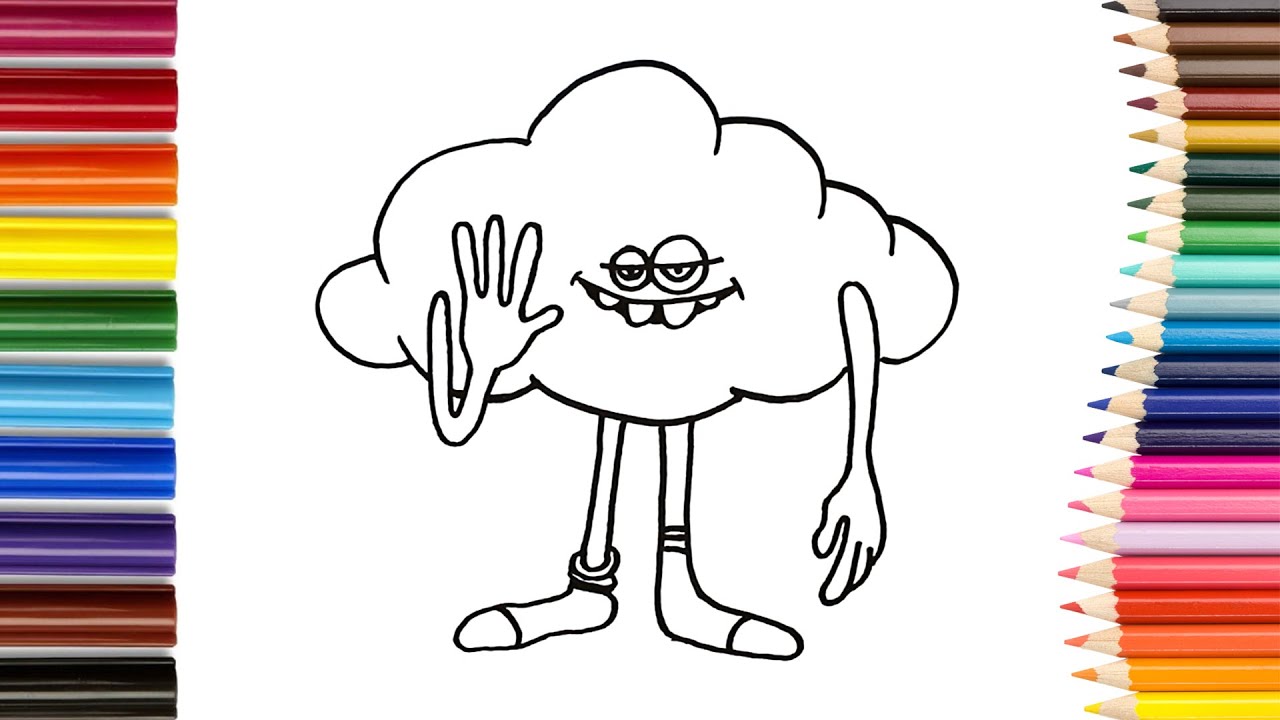 🌈☁️ HOW TO DRAW CLOUD GUY FROM TROLLS EASY 🖌️🎨 DRAW TROLLS WORLD TOUR STEP BY STEP FOR KIDS ...