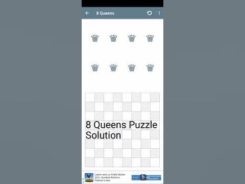 8 Queens Puzzle solved - YouTube