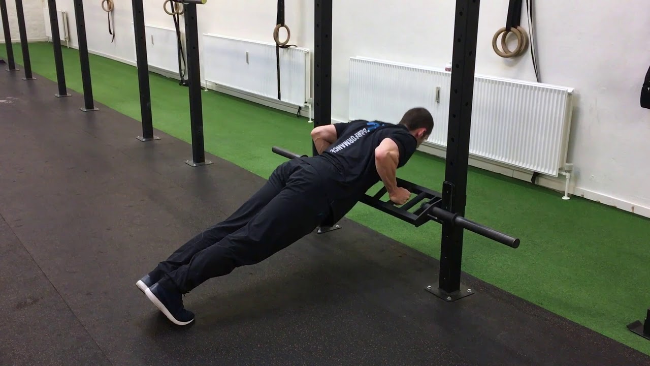 Football bar push ups - YouTube
