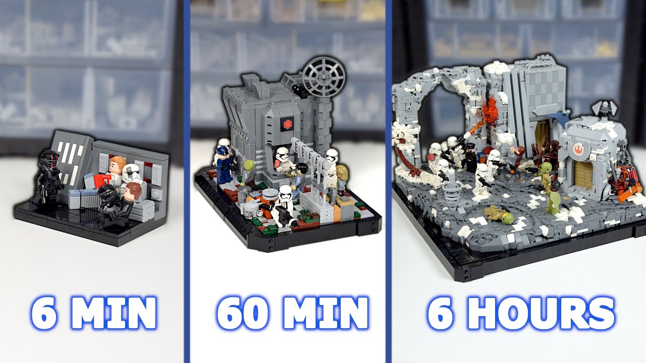 I made First Order LEGO Creations in 6 min, 60 min and 6 hours | Star ...