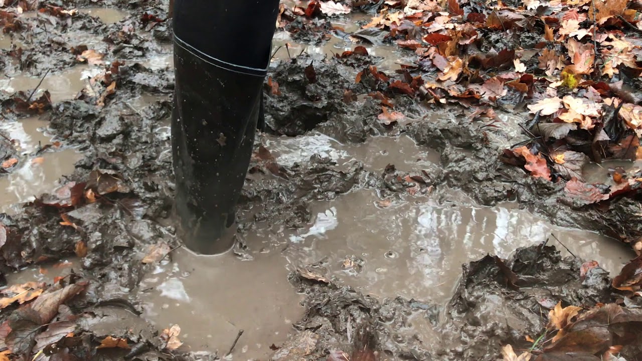 black nora wellies boots sinking and stuck in the mud, (and losing a ...