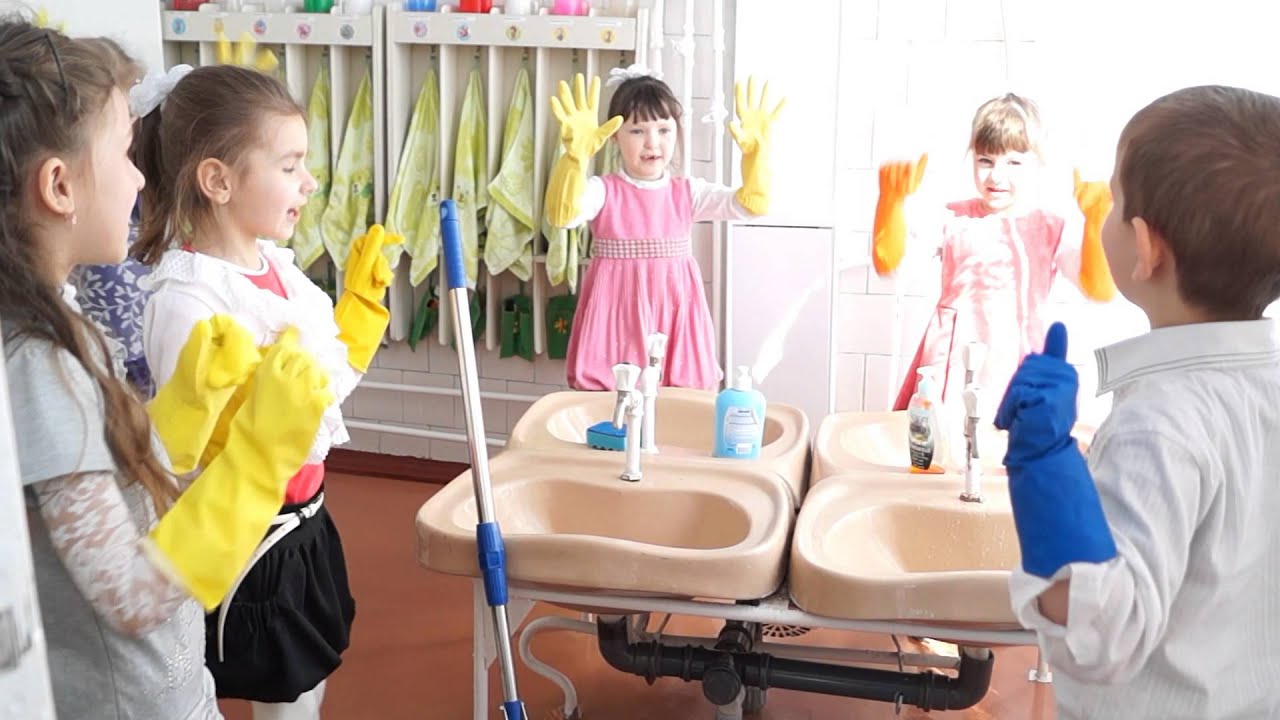 Group A singing Let's Clean Up song - YouTube