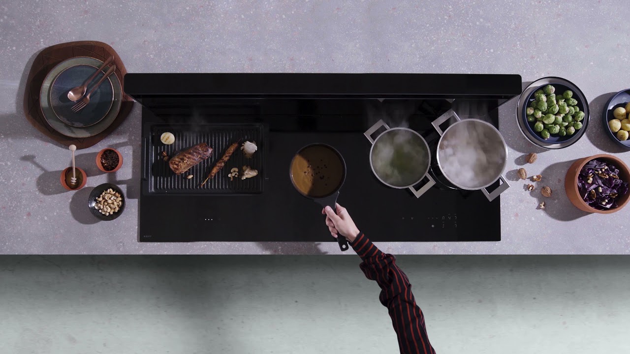 De Novy Panorama (90 en 120 cm) kookplaat en afzuiging in 1 ...