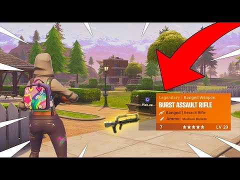 FORTNITE NEW BURST ASSAULT RIFLE GAMEPLAY! LEGENDARY BURST ASSAULT ...